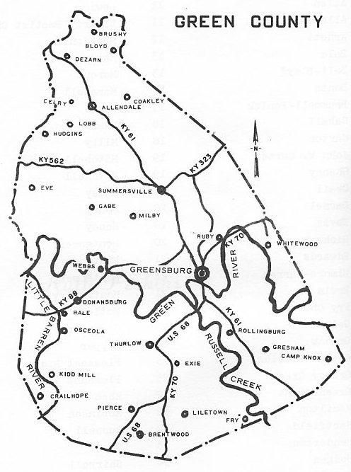 Green County Geographics| Green County | KYGENWEB