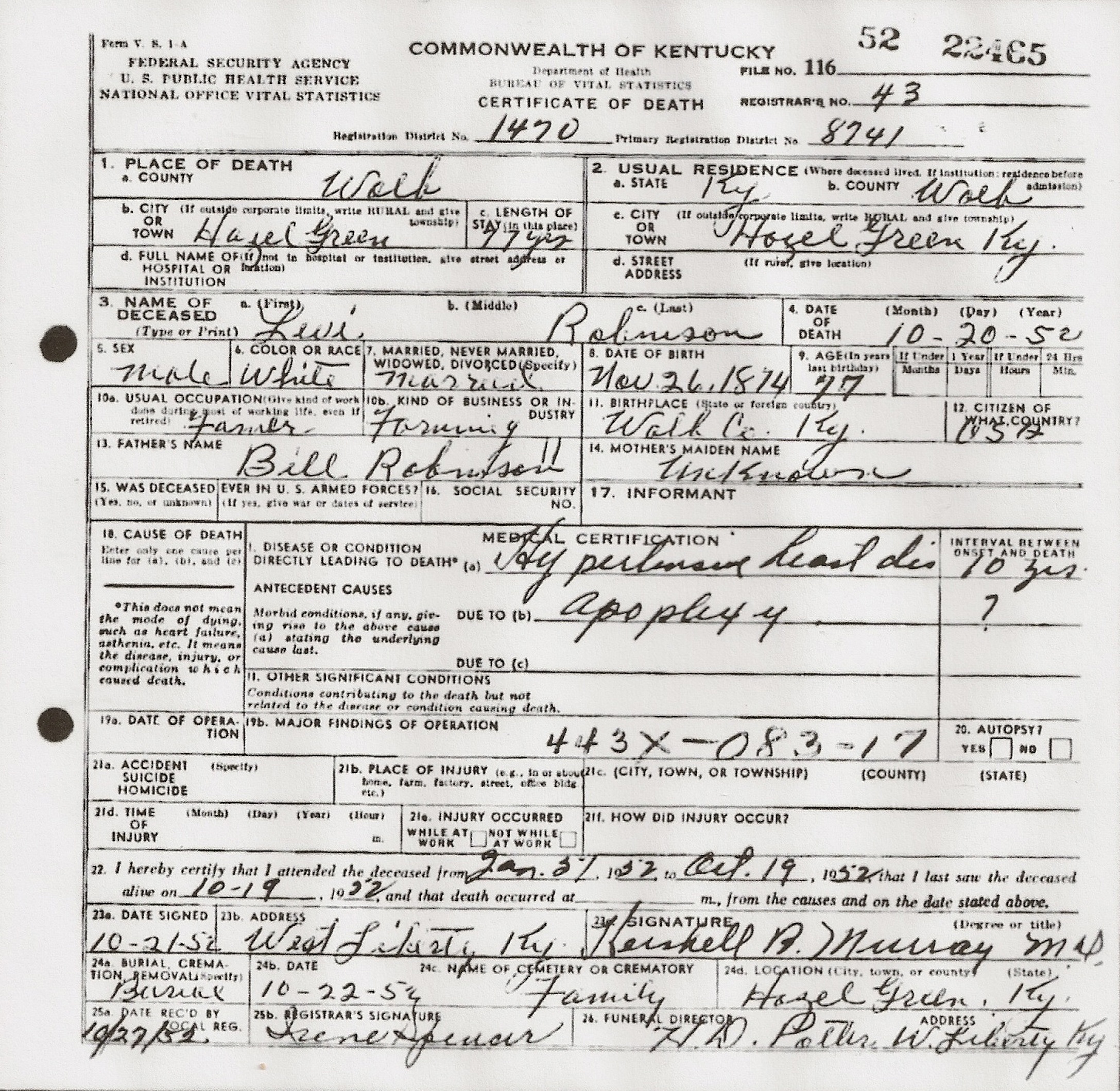 Death Certificates